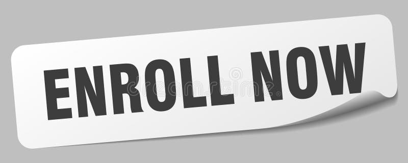 Inscribir Ahora Pegatina. Inscribir Ahora Ilustración del Vector ...