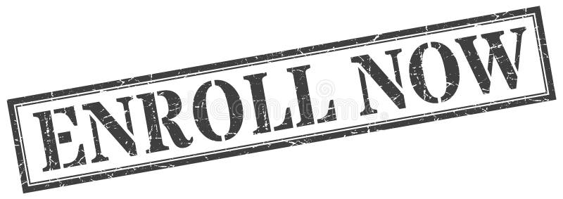 Inscribir ahora sello ilustración del vector. Ilustración de cuadrado ...