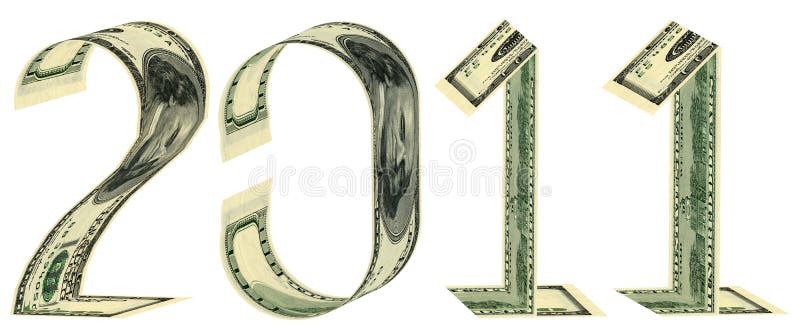 The Inscription 2011 Made of Banknotes Stock Image - Image of bill ...