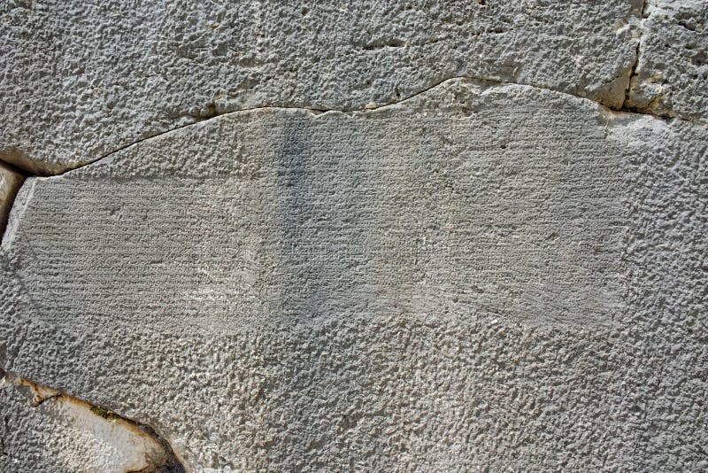 Inscription in Ancient Greek Archaeological Site of Delphi, Greece ...