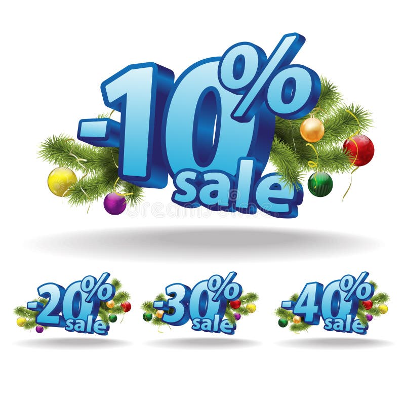 Inscription Bleue Dix, Vingt, Trente, Quarante Illustration de Vecteur ...