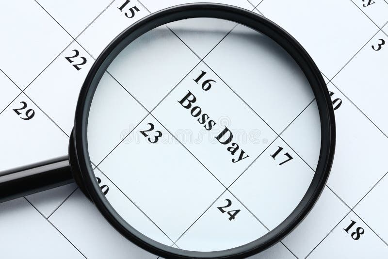 Inscription Boss Day stock image. Image of message, company - 127262631