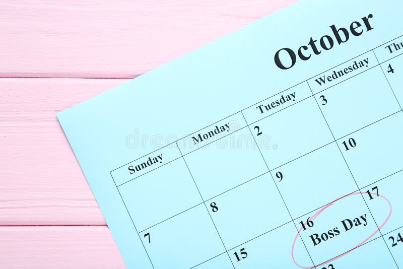 Inscription Boss Day stock photo. Image of board, manager - 127262686