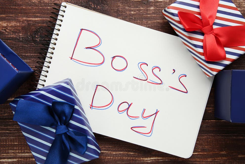 Inscription Boss Day stock image. Image of celebration - 127262635