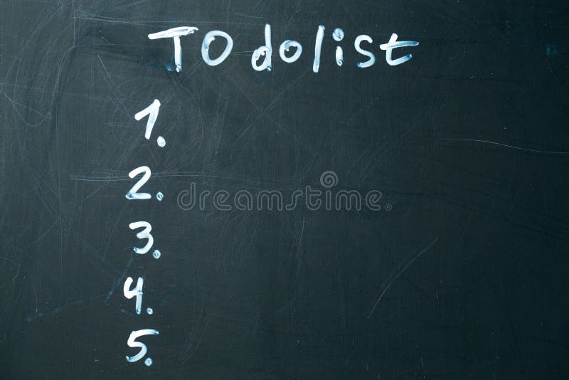 Inscription Do it List Drawn with Chalk on a School Blackboard Dark ...