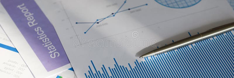 Inscription on Documents, Statistical Report. Stock Photo - Image of ...