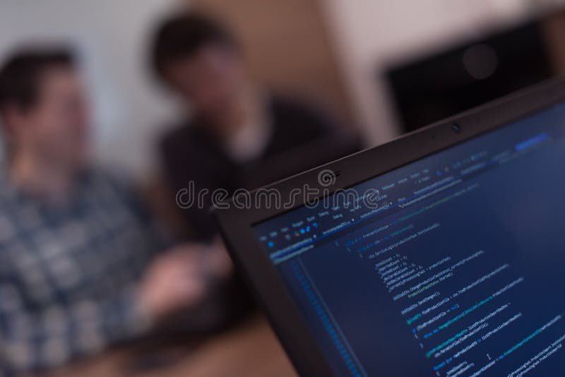 Inscription Du Code De Programmation Sur L'ordinateur Portable Photo ...