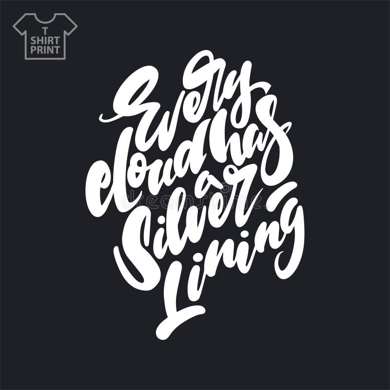 Every Cloud Has a Silver Lining Stock Vector - Illustration of outline ... Every Cloud Has a Silver Lining Stock Vector - Illustration of outline ...