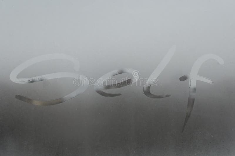The Inscription on the Fogged Glass Stock Photo - Image of word, sign ...