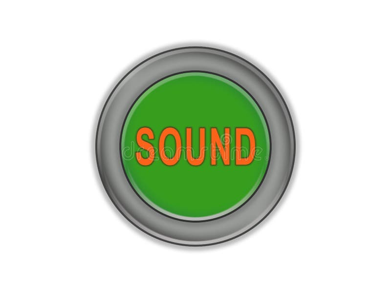 Green sound button stock illustration. Illustration of button - 10058762
