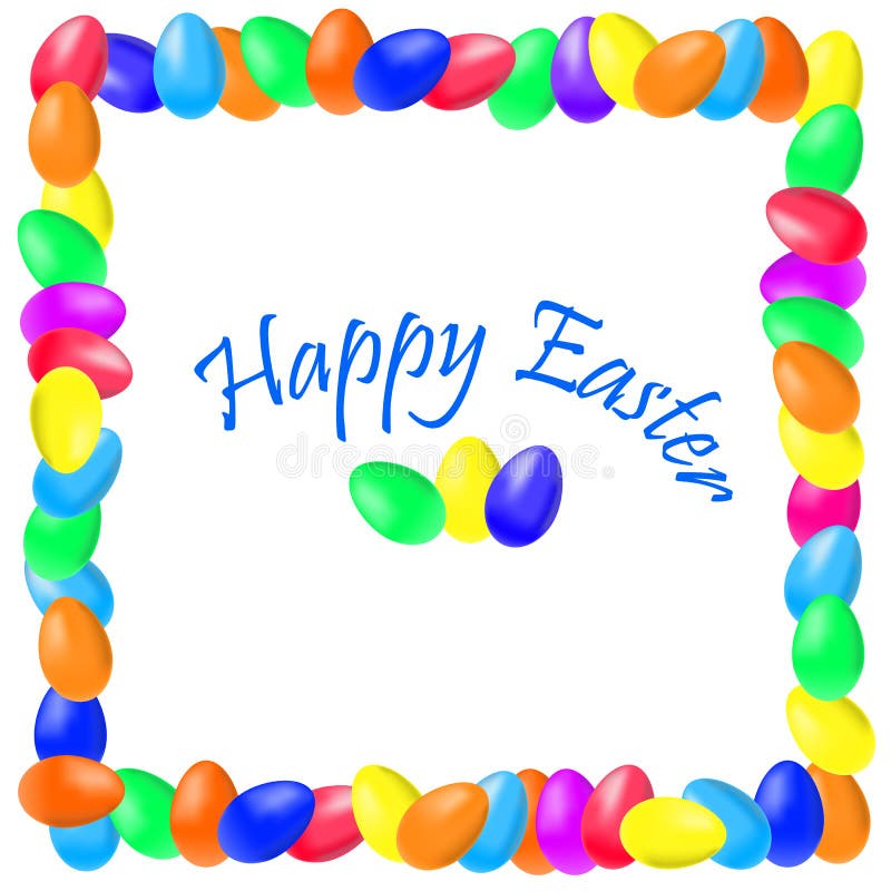 Inscription Happy Easter stock vector. Illustration of clip - 68521768