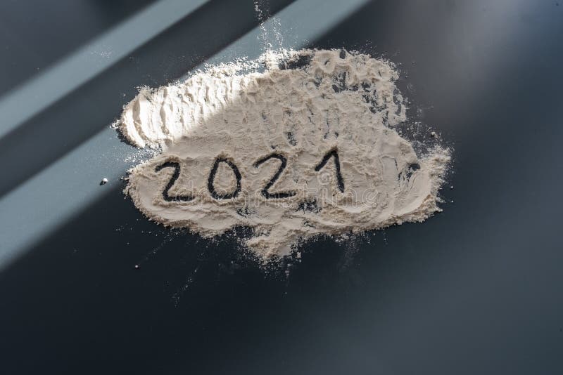 Inscription 2021 Happy New Year Stock Photo - Image of poster, text ...