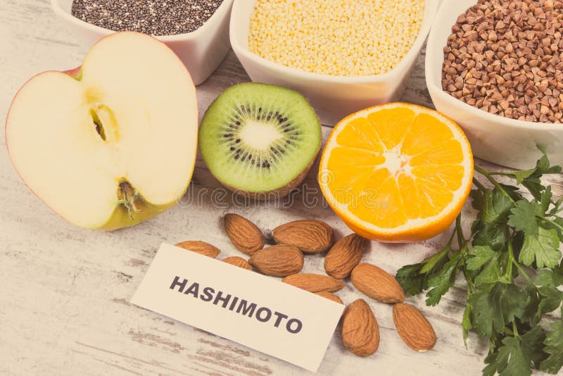 Inscription Hashimoto with Products and Ingredients As Source Vitamins ...