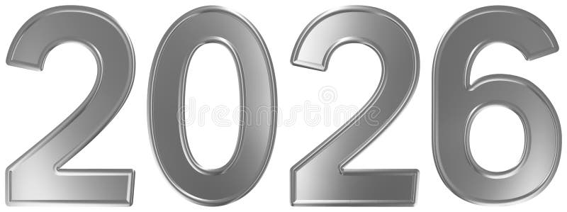 Inscription 2026, Isolated on White Background, 3d Render Stock Image ...