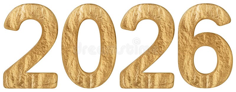Inscription 2026, Isolated on White Background, 3d Render Stock Image ...