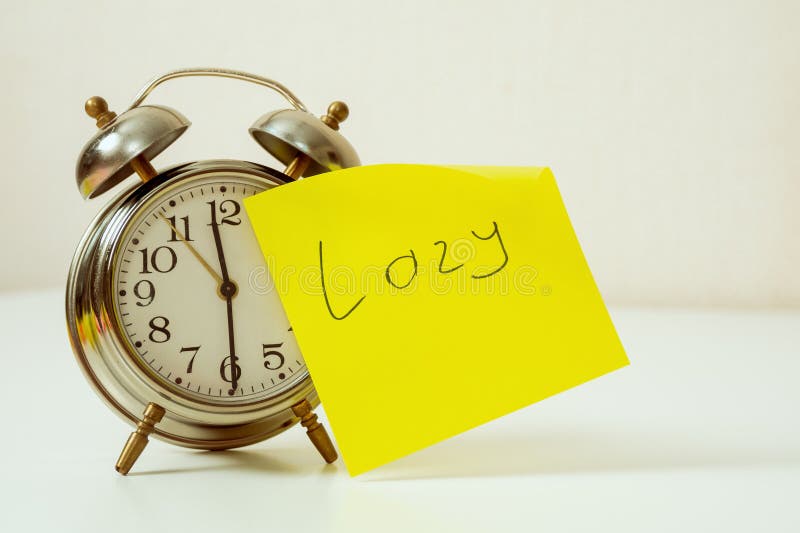 The Inscription â€œlazyâ€ on the Background of the Clock Symbolizes ...