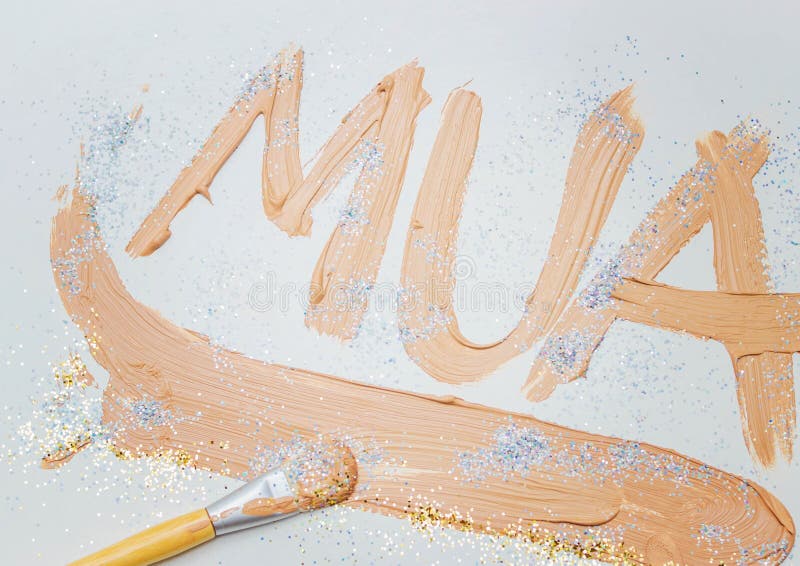 The Inscription Makeup with a Cream Stock Photo - Image of cosmetic ...