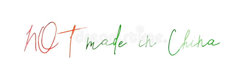Inscription Not Made in China To Low Poly Stock Illustration ...