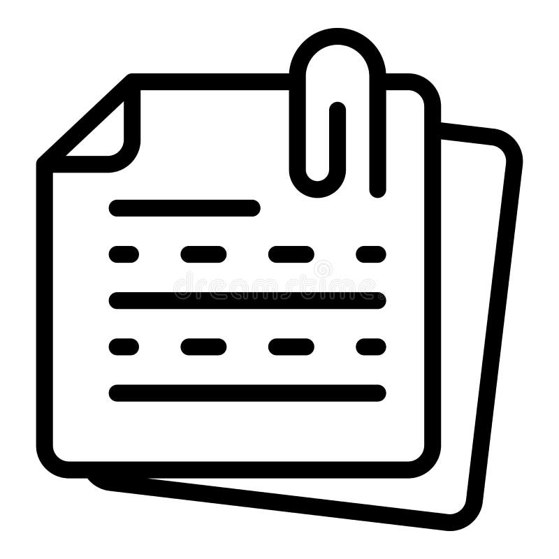 Inscription Paper Icon, Outline Style Stock Vector - Illustration of ...