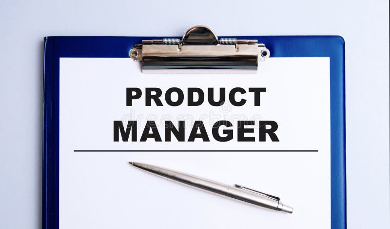 The Inscription Product Manager on a Folder with a Clip Stock Photo ...