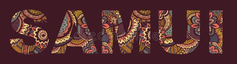 Map of Ko Samui. stock vector. Illustration of mesh - 225157800