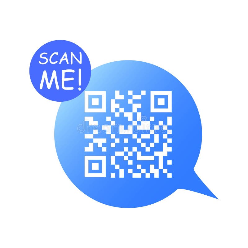 Inscription Scan Me with a Badge. QR-code for Smartphone. Code for ...