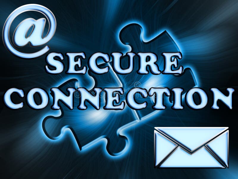 Inscription Secure Connection Stock Illustration - Illustration of ...