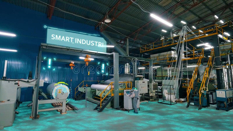 The Inscription Smart Industry Inside a Modern Factory. Smart Industry ...