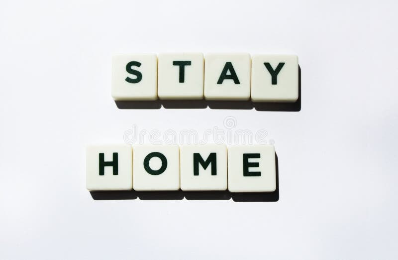 Inscription - Stay Home on the Game Dices. Stock Photo - Image of theme ...