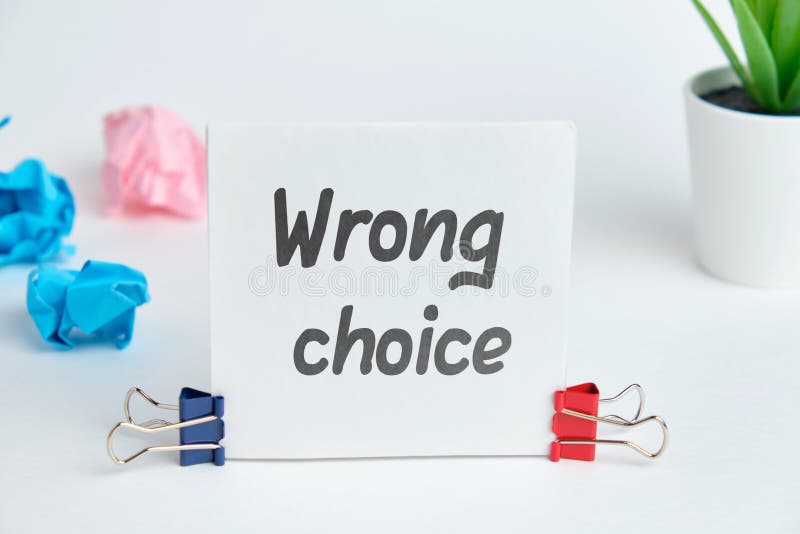 Wrong choice stock photo. Image of decision, concept - 26324394