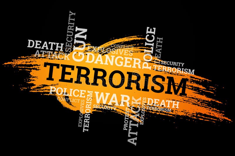 The Inscription Terrorism on a Black Background. the Concept of Stop ...