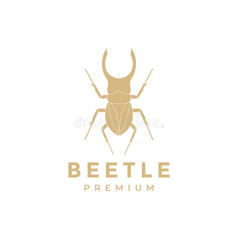 Insect Male Beetle Logo Design Stock Vector - Illustration of antennae ...