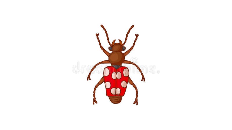 Insect bug icon animation stock footage. Video of lady - 239570244