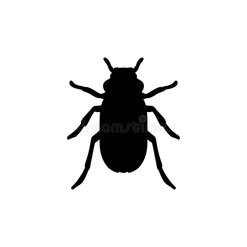 Insect Bug Icon Silhouettes Vector Design Illustration, Isolated White ...