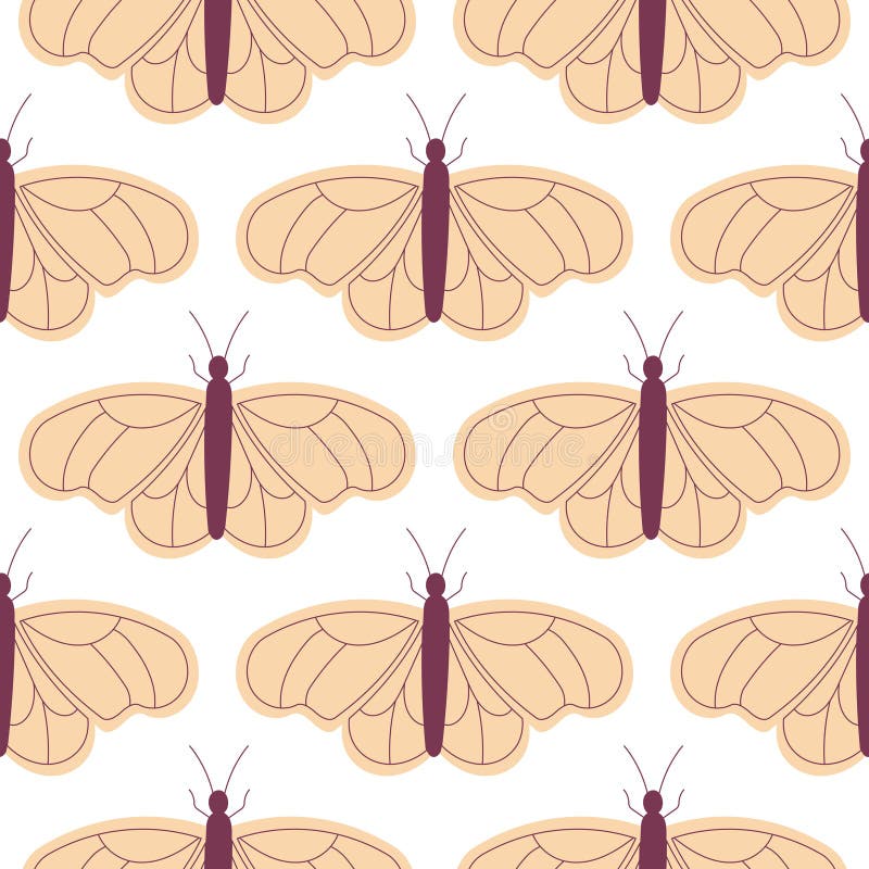 Insect Butterfly that Flies Outside Garden Pattern Stock Vector ...