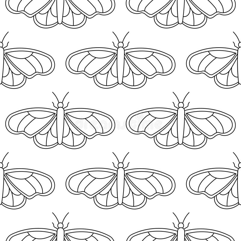 Insect Butterfly that Flies Outside Garden Pattern Stock Vector ...