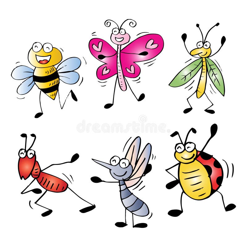 Insect cartoon stock illustration. Illustration of insects - 110853708