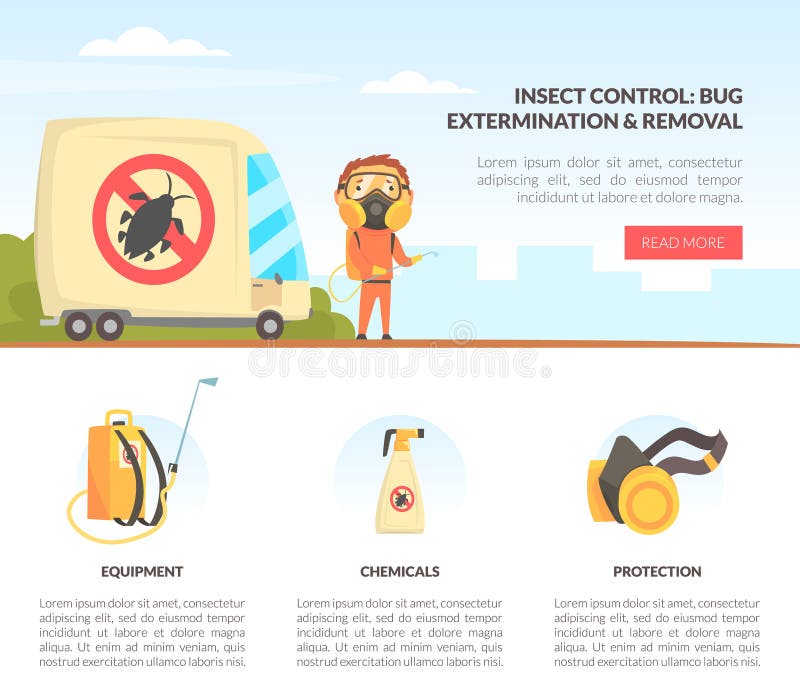 Insect Control and Disinfestation Service with Man in Protective Outfit ...