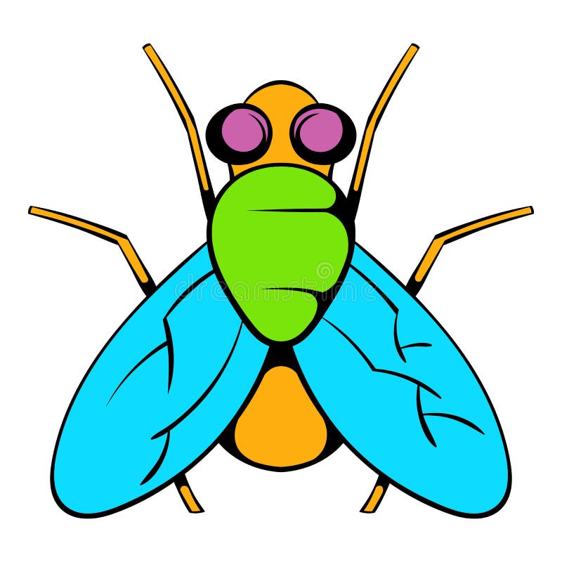 Insect Fly Icon, Icon Cartoon Stock Vector - Illustration of biology ...