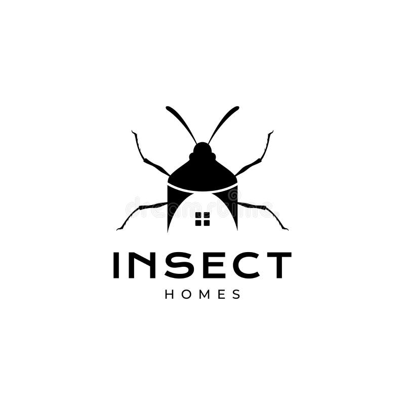 Insect with Home Modern Logo Design Vector Stock Vector - Illustration ...