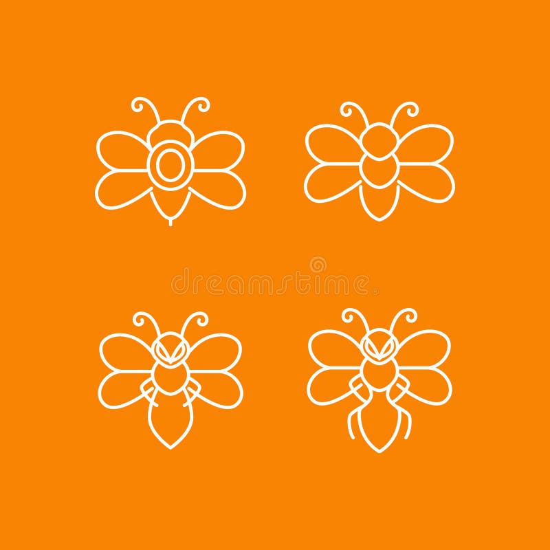 Insect Honey Bee Minimal Mascot Logo Design Vector Stock Vector ...
