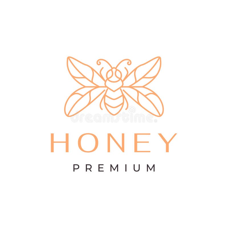 Insect Honey Bee Minimal Mascot Logo Design Vector Stock Vector ...