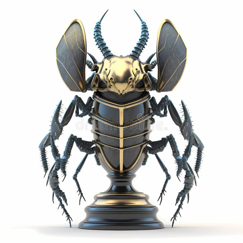 Insect Hunter Trophy. Generative AI Stock Illustration - Illustration ...