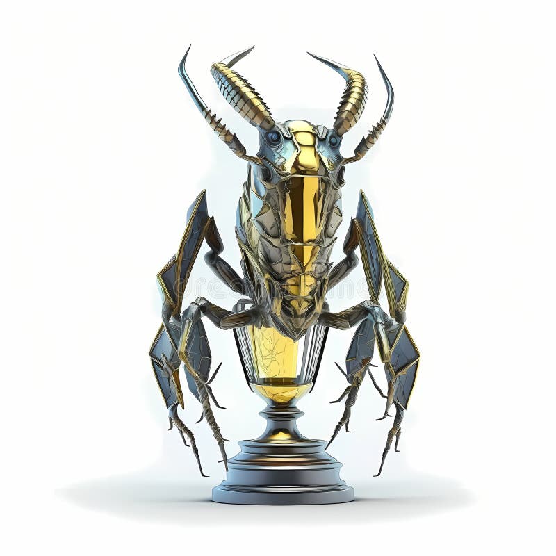Insect Hunter Trophy. Generative AI Stock Illustration - Illustration ...