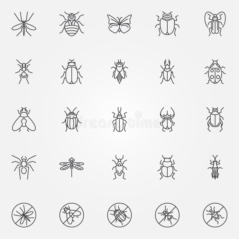 Insect icons set stock vector. Illustration of mosquito - 57345354