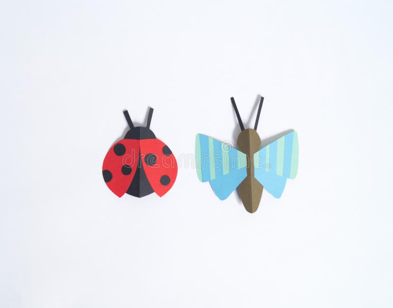 Insect Made of Paper Craft. Material and Tool for Creativity Stock ...
