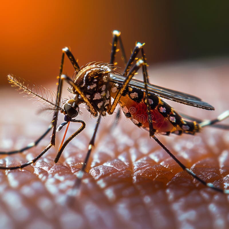 Insect Mosquito biting stock illustration. Illustration of aegipty ...