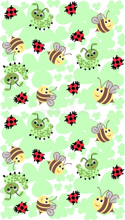 Insect pattern seamless stock vector. Illustration of backdrop - 14590240