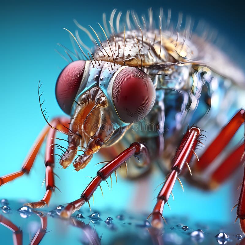 An Insect Perspective, a Close Up of a Bug Stock Illustration ...