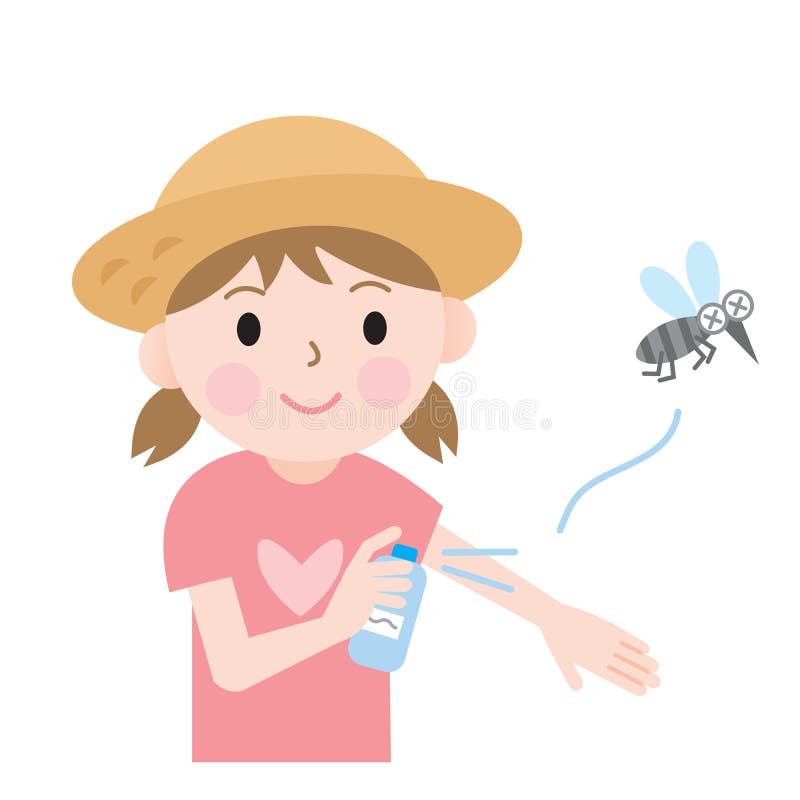 Insect repellent kids stock vector. Illustration of insect - 74062316